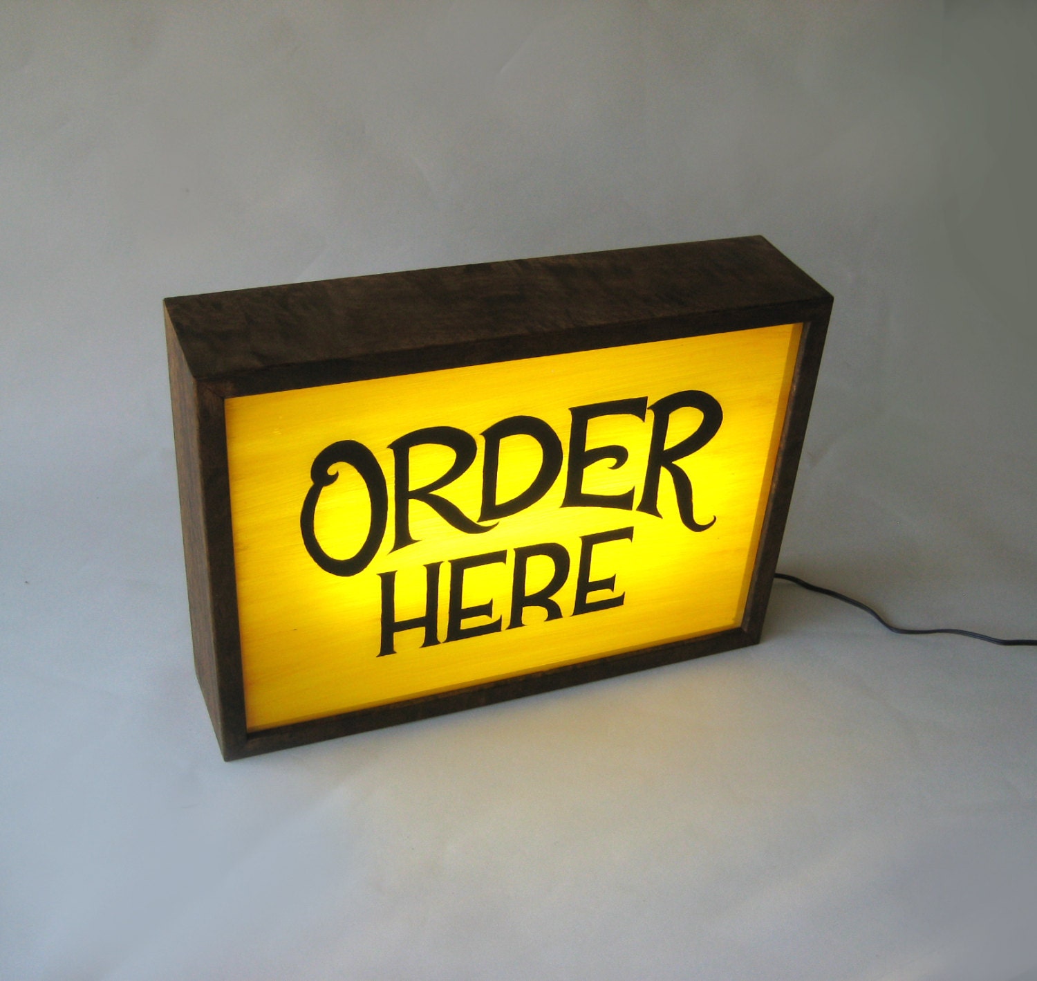 ORDER HERE Sign Wooden Lightbox Lighted Hand Painted Signs - Etsy