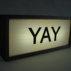 YAY Handcrafted Wooden Light Box Sign Hand Painted Light up Sign ...
