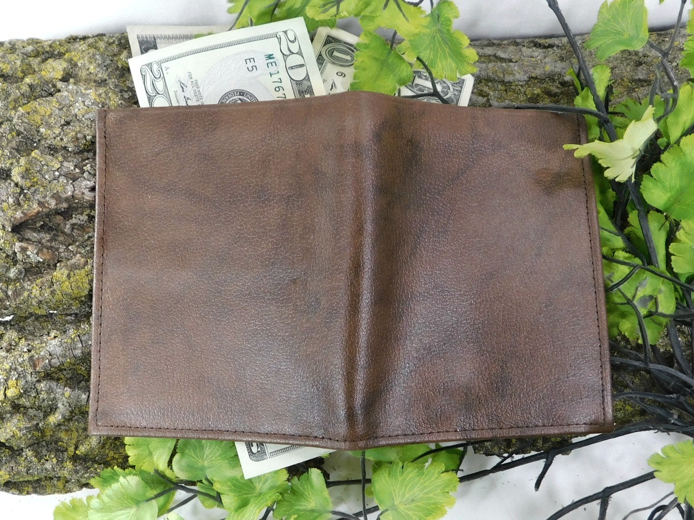 Men's Accessories Billfold Brown Leather Wallet, Vintage Leather ...