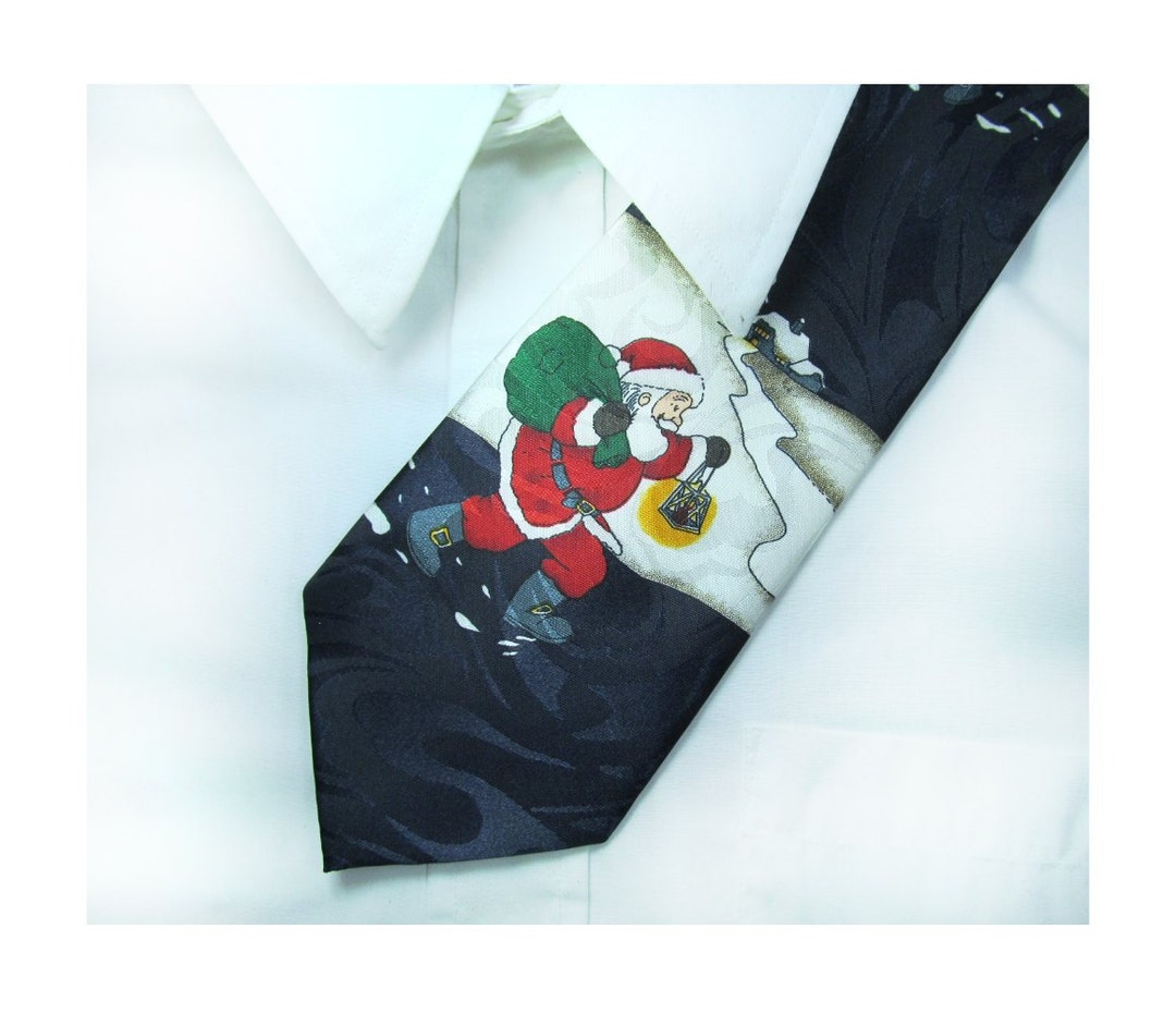Men's Christmas Clothing - Santa Tie , Tacky Christmas Necktie ...