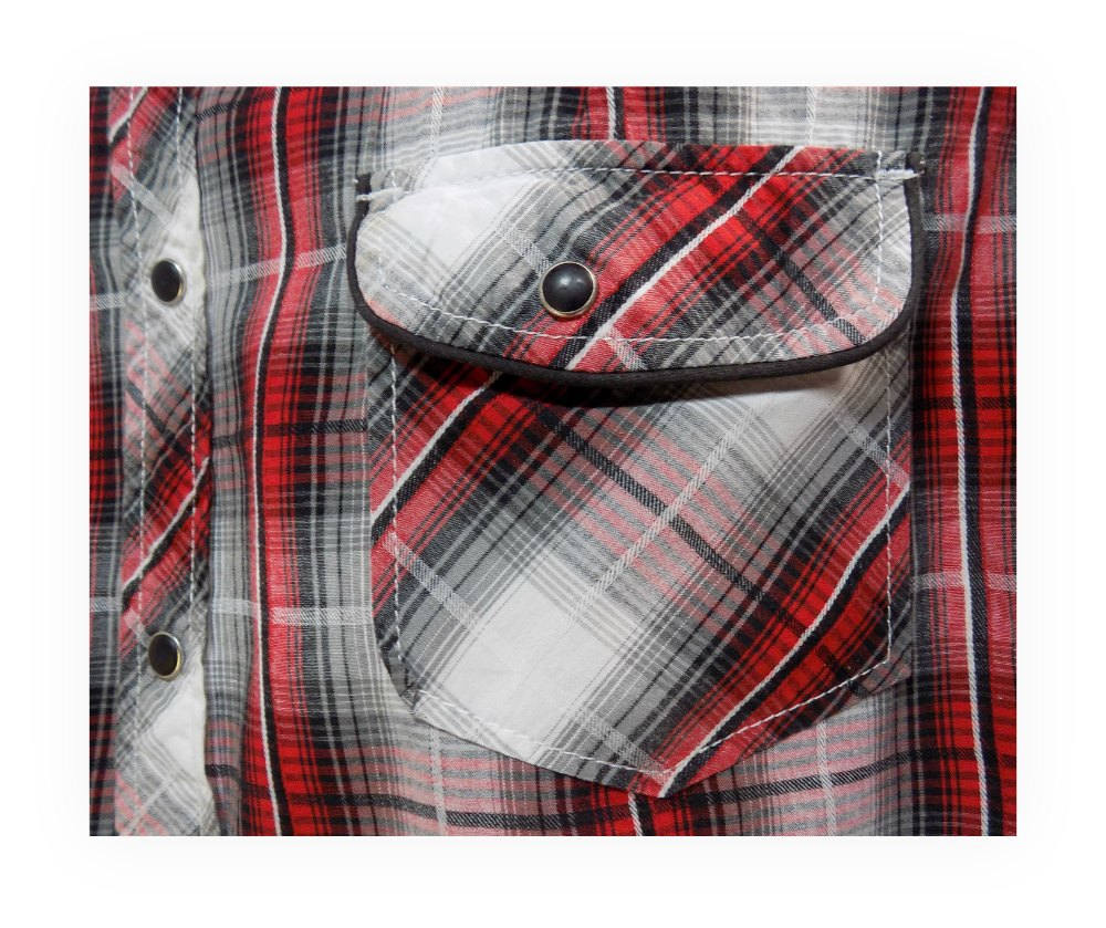 Cowboy Shirt Men's Grey Red Shirt Long Sleeve Shirt - Etsy Norway