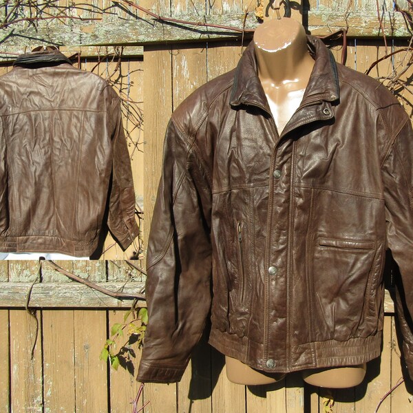 Vintage Pilot Leather Jacket - Etsy