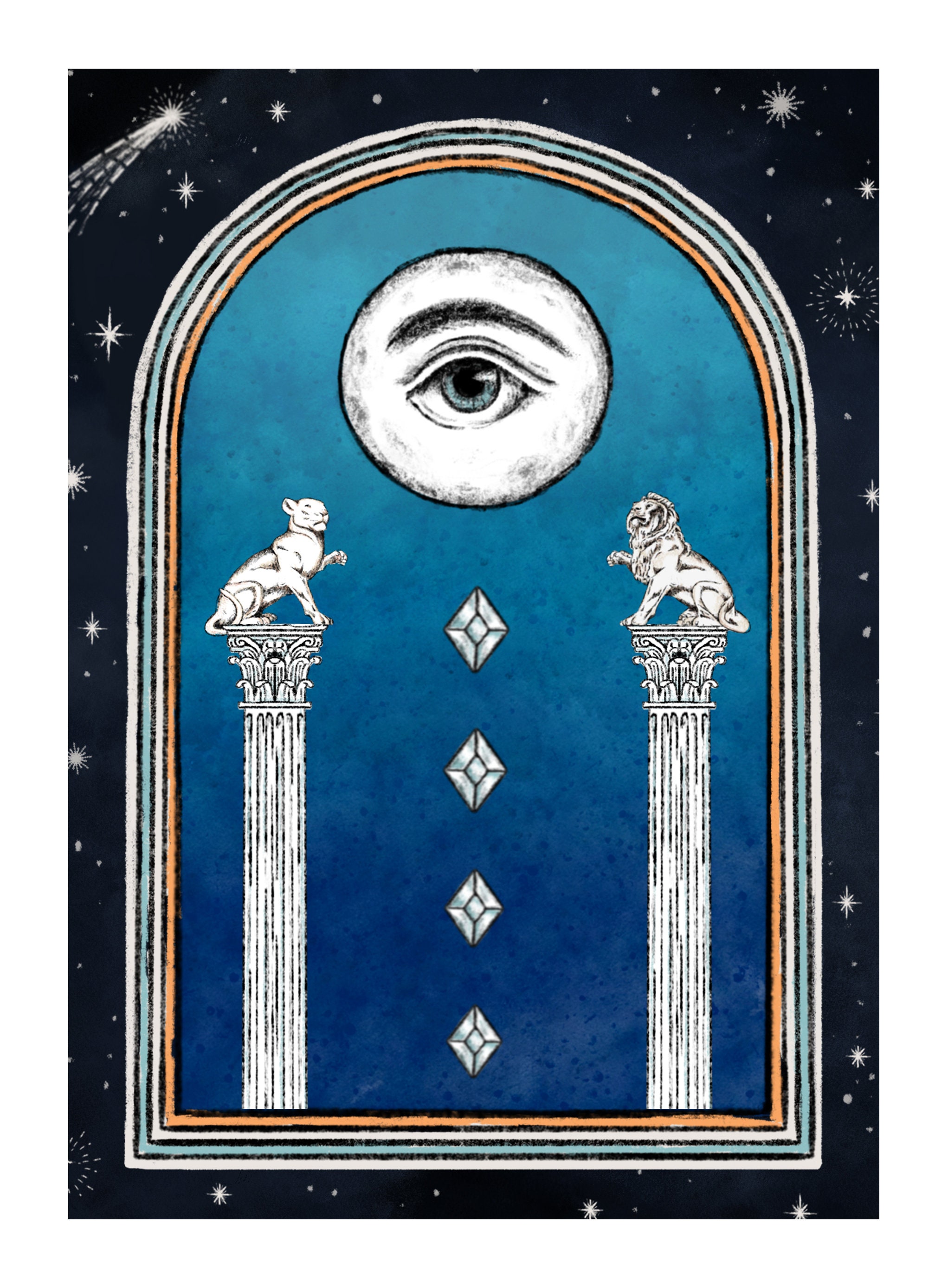 By the Eye of the Moon Giclee Print A5 - Etsy UK