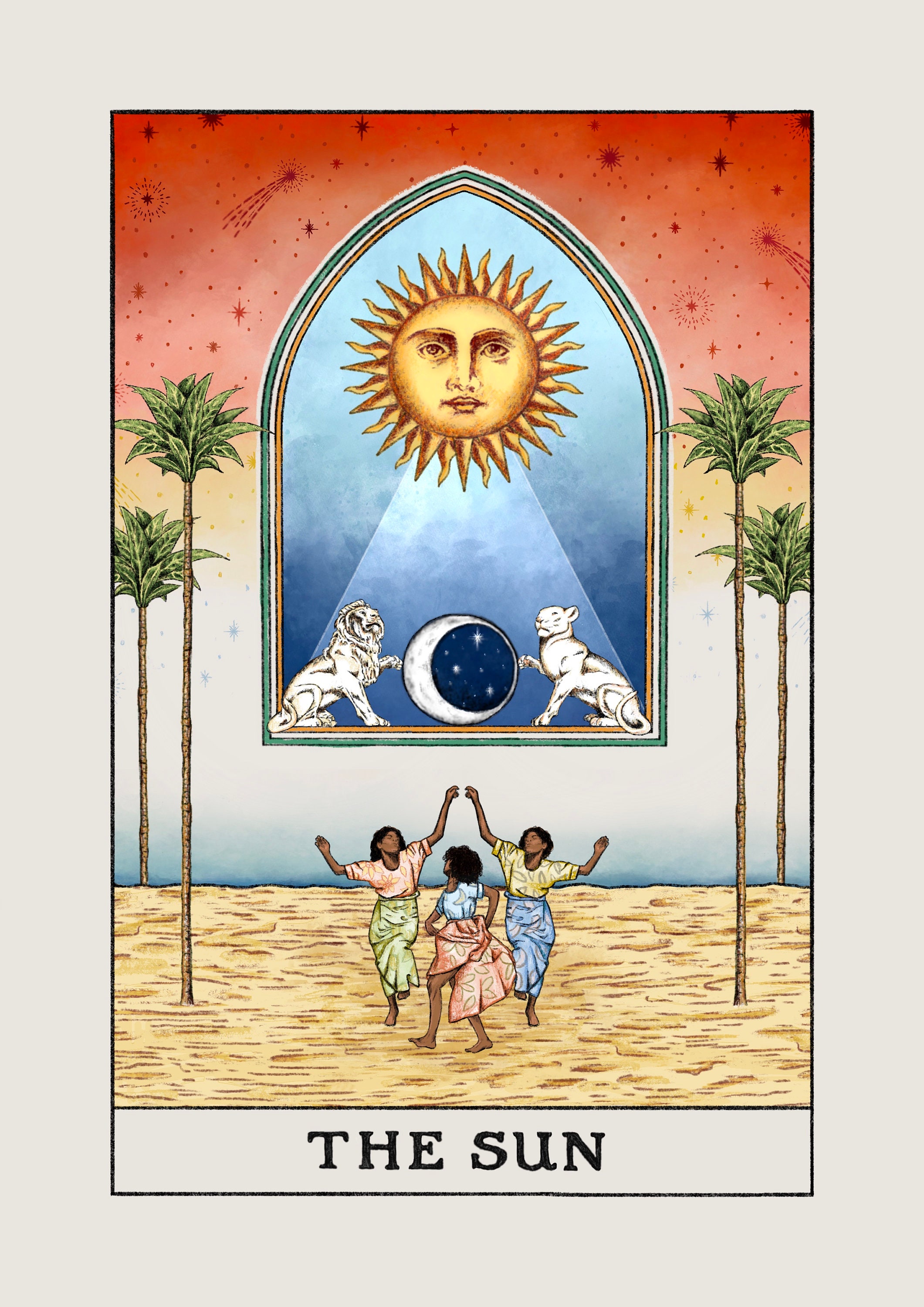The Sun Tarot Card Giclee Print A3/A4/A5 - Etsy