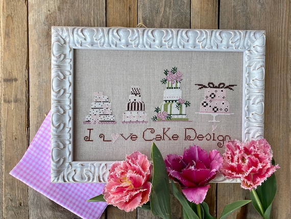 I Love Cake Design Cross Stitch Pattern | Etsy