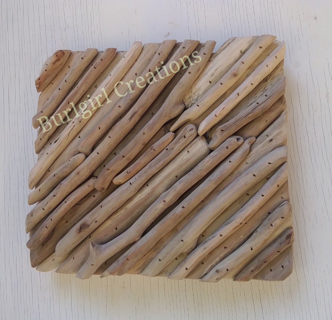 Abstract Square Driftwood Wall Panel Driftwood Wall Art 2 - Etsy