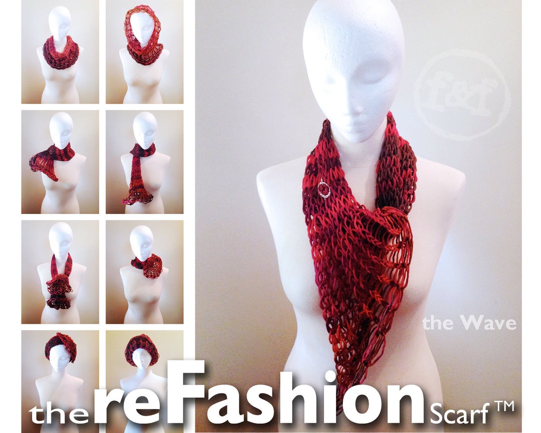 Eco Wool Convertible Scarf: Cowl, Hat, Hood, Choker, Fascinator, Thneed, Eco-friendly Non-toxic ...