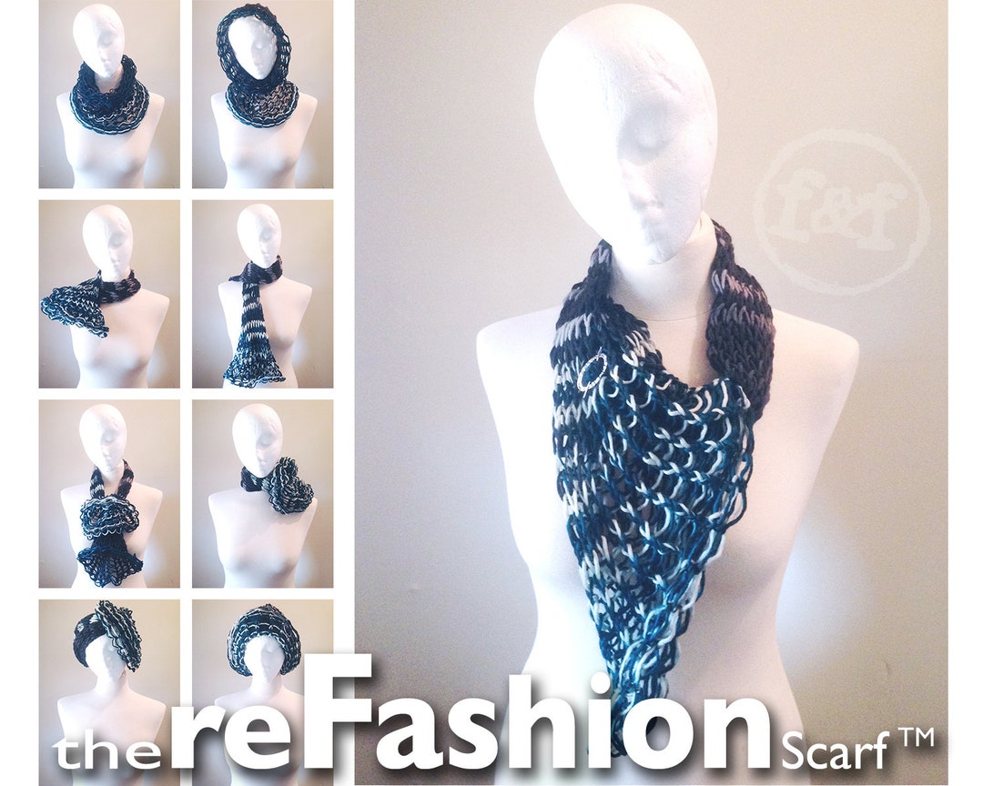 Eco Wool Convertible Scarf: Cowl, Hat, Hood, Choker, Fascinator, Thneed, Eco-friendly Non-toxic ...