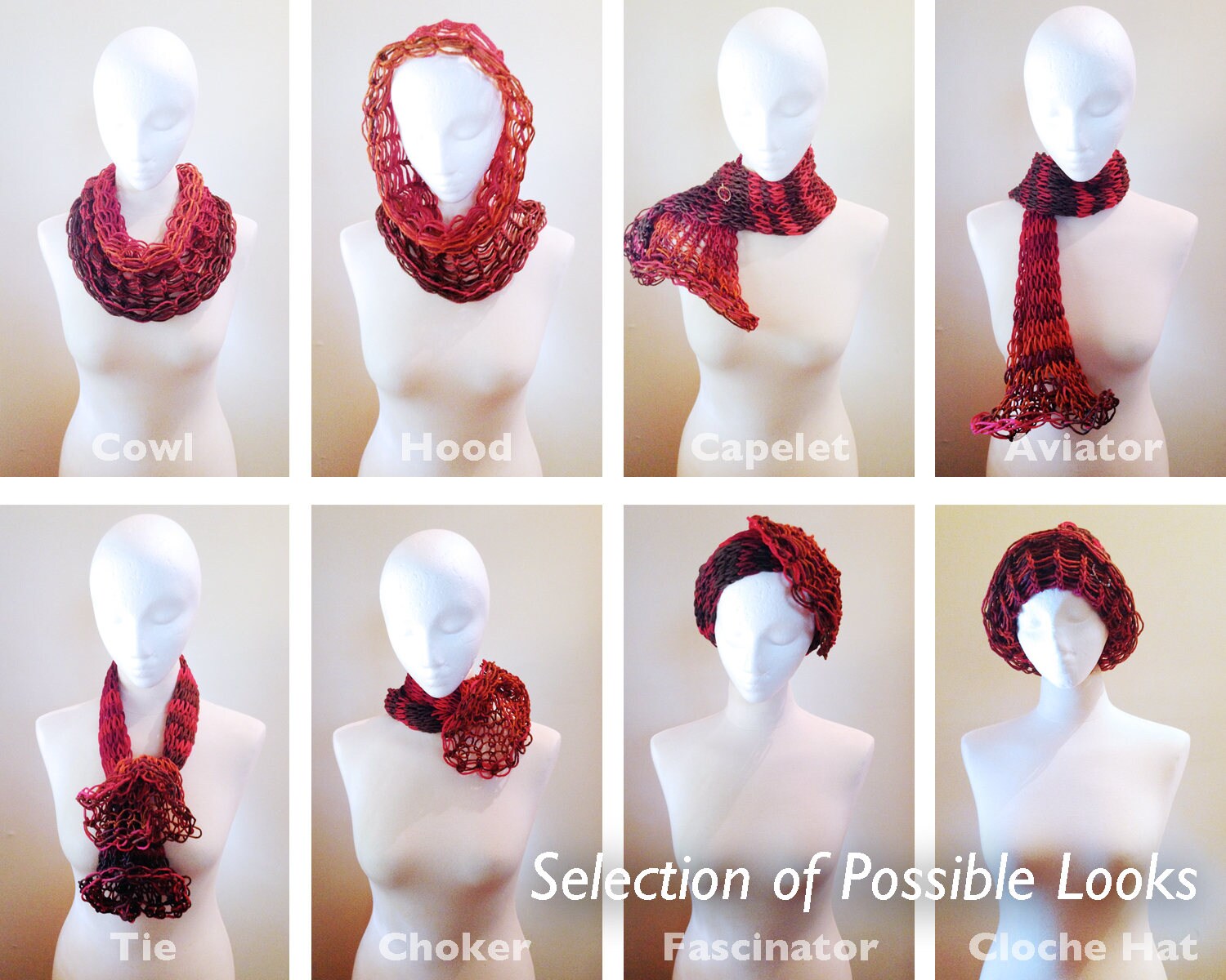 Eco Wool Convertible Scarf: Cowl, Hat, Hood, Choker, Fascinator, Thneed ...