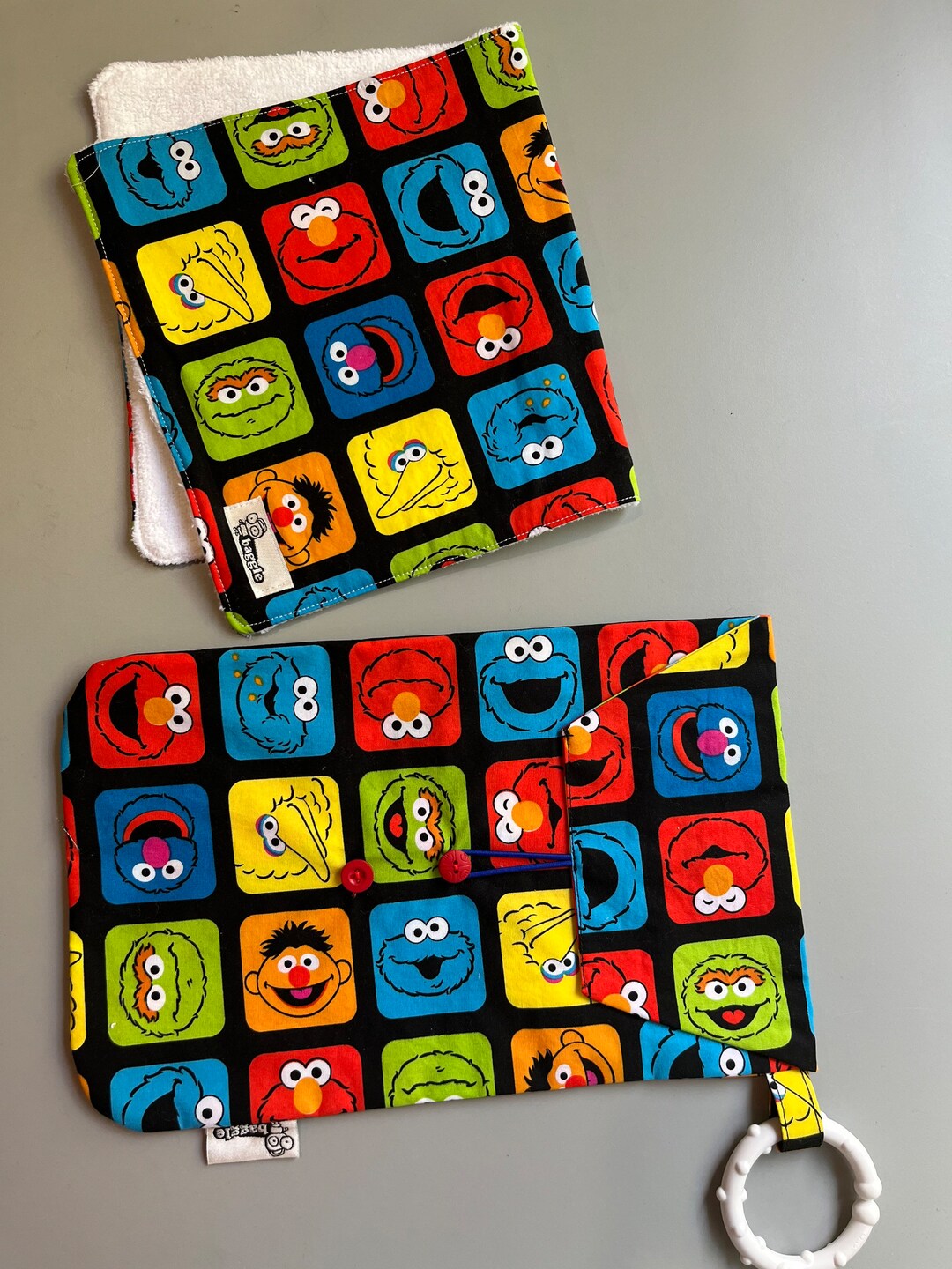 Sesame Street Nappy Wallet and Burp Cloth - Etsy