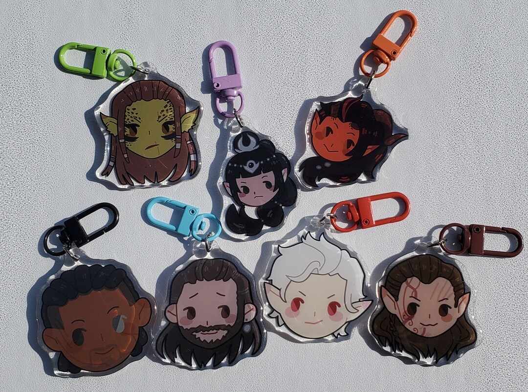 Baldur's Gate 3 Companion Keychains (2") [astarion, Karlach, Gale ...