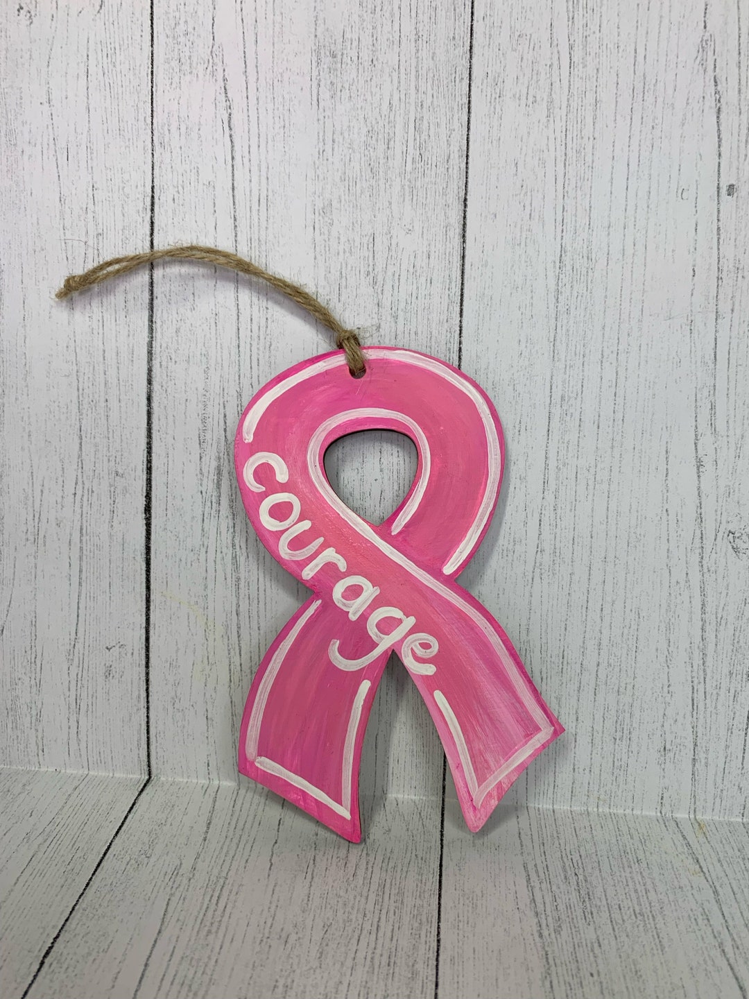 Breast Cancer Ribbon Ornament, Pink Christmas Decor, Christmas Gift for ...