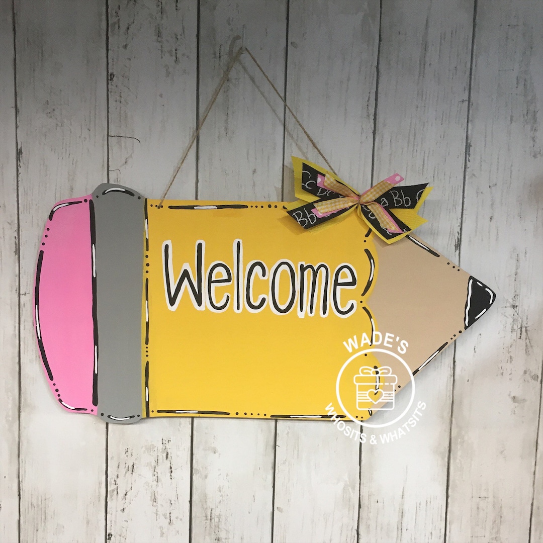 Welcome Classroom Door Sign, Classroom Door Hanger, Elementary ...