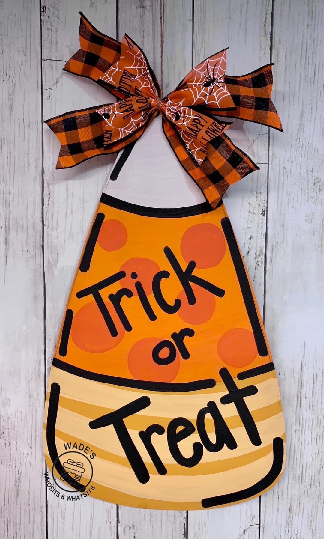 Candy Corn Door Hanger: Hand-painted Halloween Trick or Treat Sign - Etsy