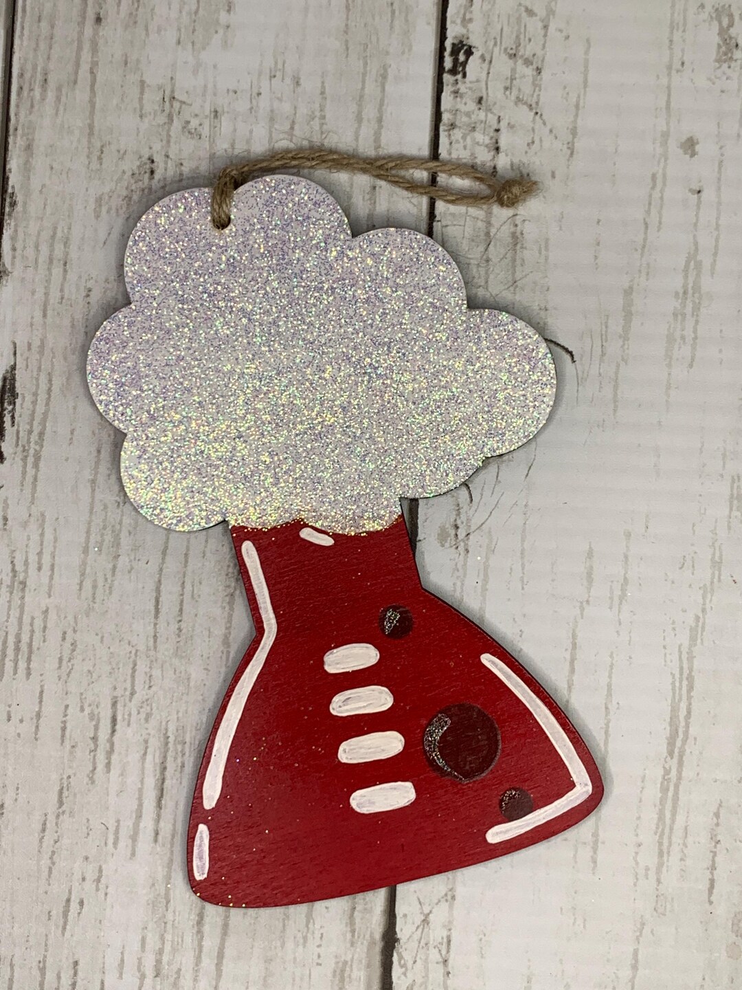 Cute Bubbling Beaker Christmas Ornament for Scientist, Unique Hand ...