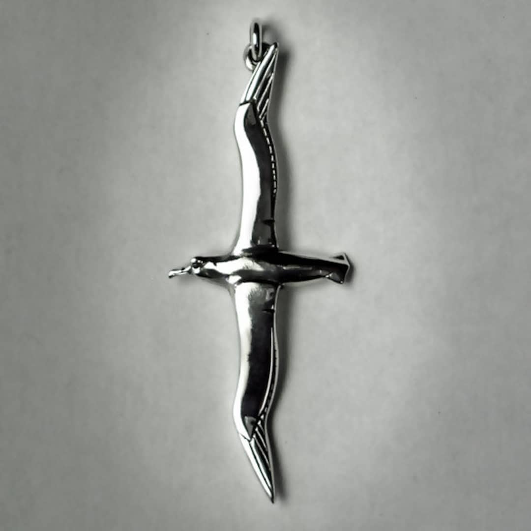 Albatross Necklace Solid Sterling Silver Albatross Bird - Etsy
