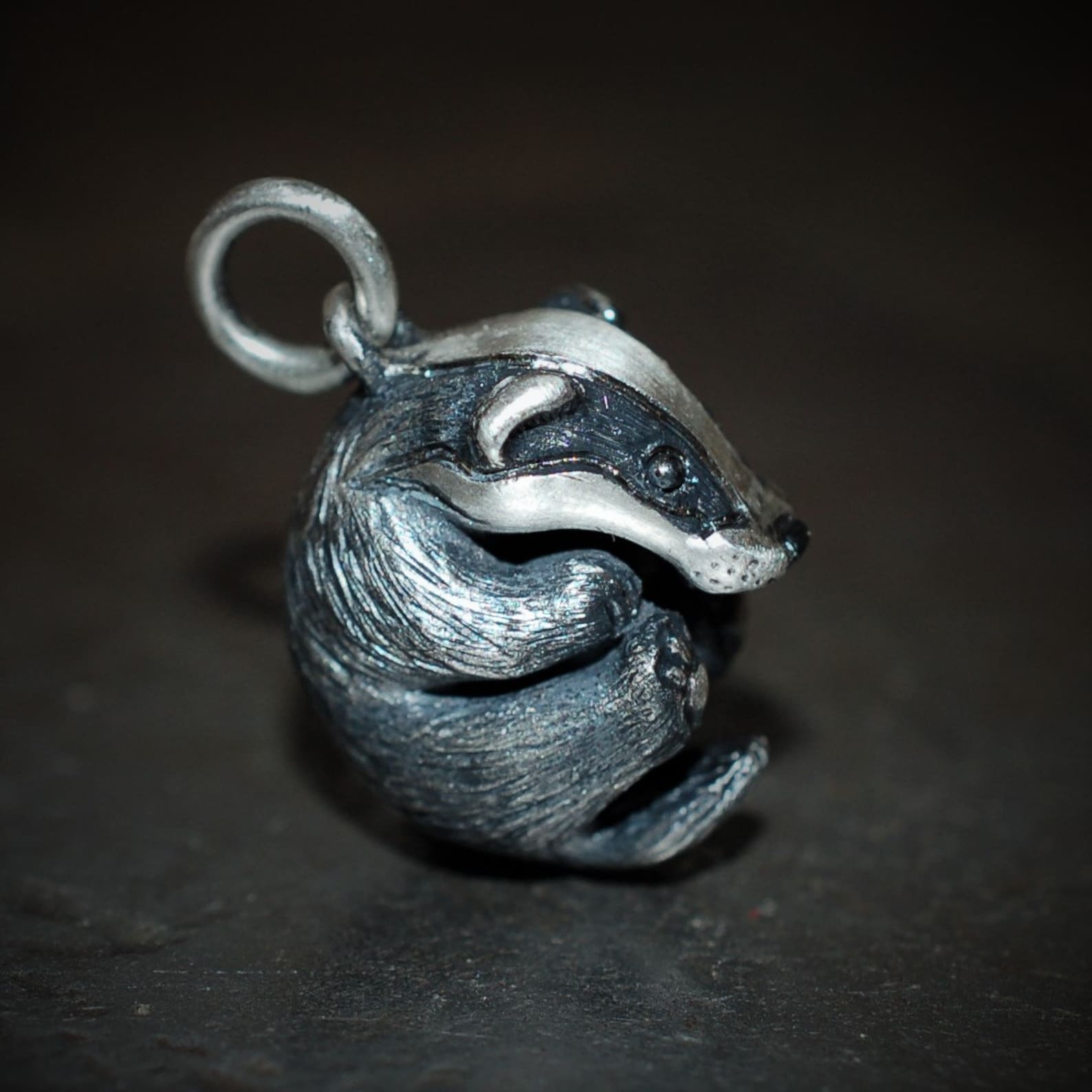 Badger Necklace Baby Badger Jewelry Silver Animal Charm - Etsy