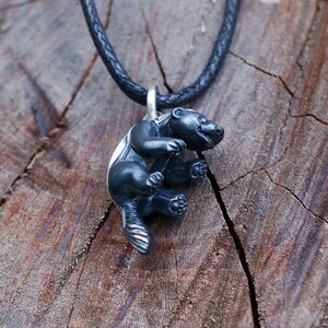 Larger Sized Honey Badger Necklace, 3D Solid Sterling Silver Honey ...