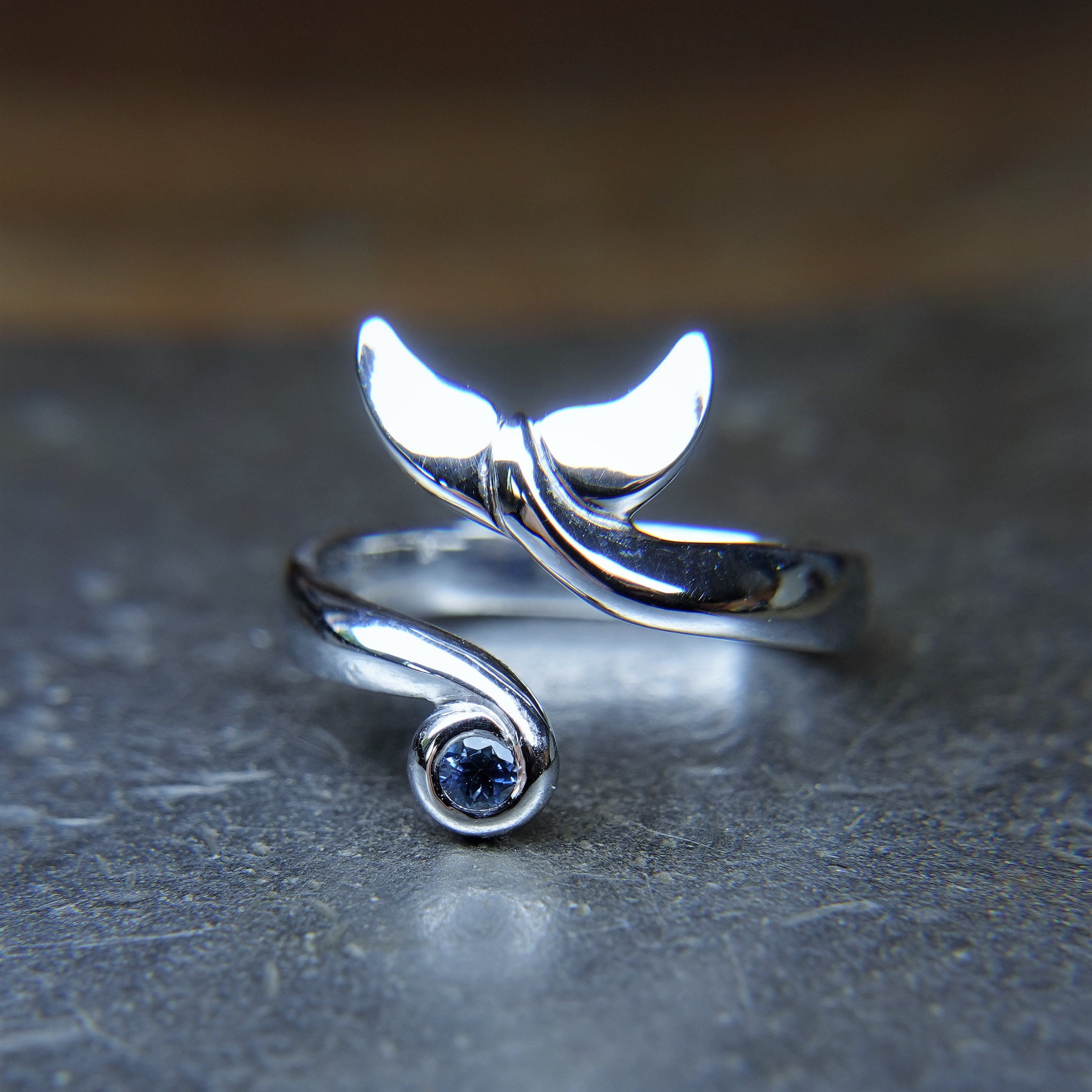 Whale Flukes Double Ring