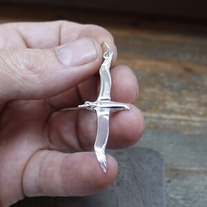Albatross Necklace, Solid Sterling Silver Albatross Pendant on a Chain ...