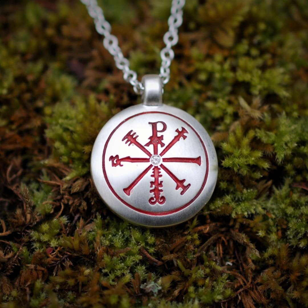 Diamond Canterbury Amulet for Protection Against Evil With Blood-red ...