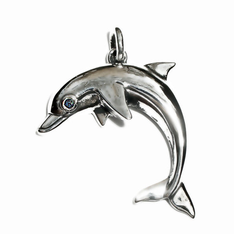 Dolphin Necklace Classic Silver Dolphin Jewelry Sterling - Etsy