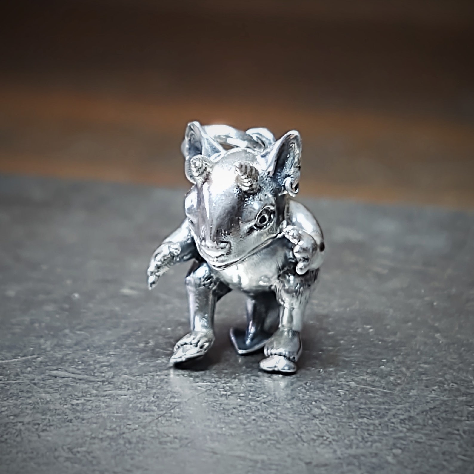 Imp Necklace, Solid Sterling Silver Pendant, Little Devil Demon 3D ...