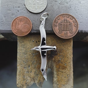 Albatross Necklace, Solid Sterling Silver Albatross Pendant on a Chain ...