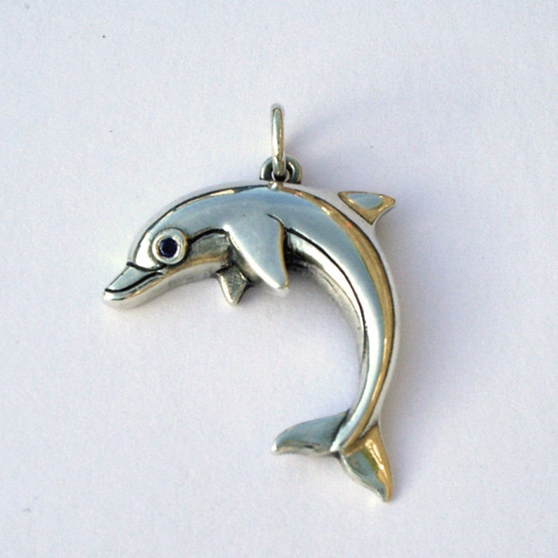 Dolphin Necklace Classic Silver Dolphin Jewelry Sterling - Etsy