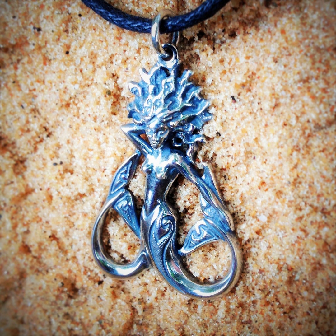 Melusine Mermaid Necklace, Sterling Silver Magical Mermaid Pendant ...