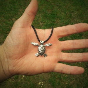 Sea Turtle Necklace Silver Sea Turtle Baby Hatchling Turtle - Etsy