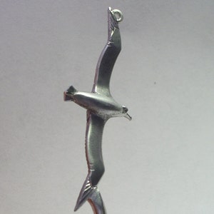 Albatross Necklace, Solid Sterling Silver Albatross Pendant on a Chain ...
