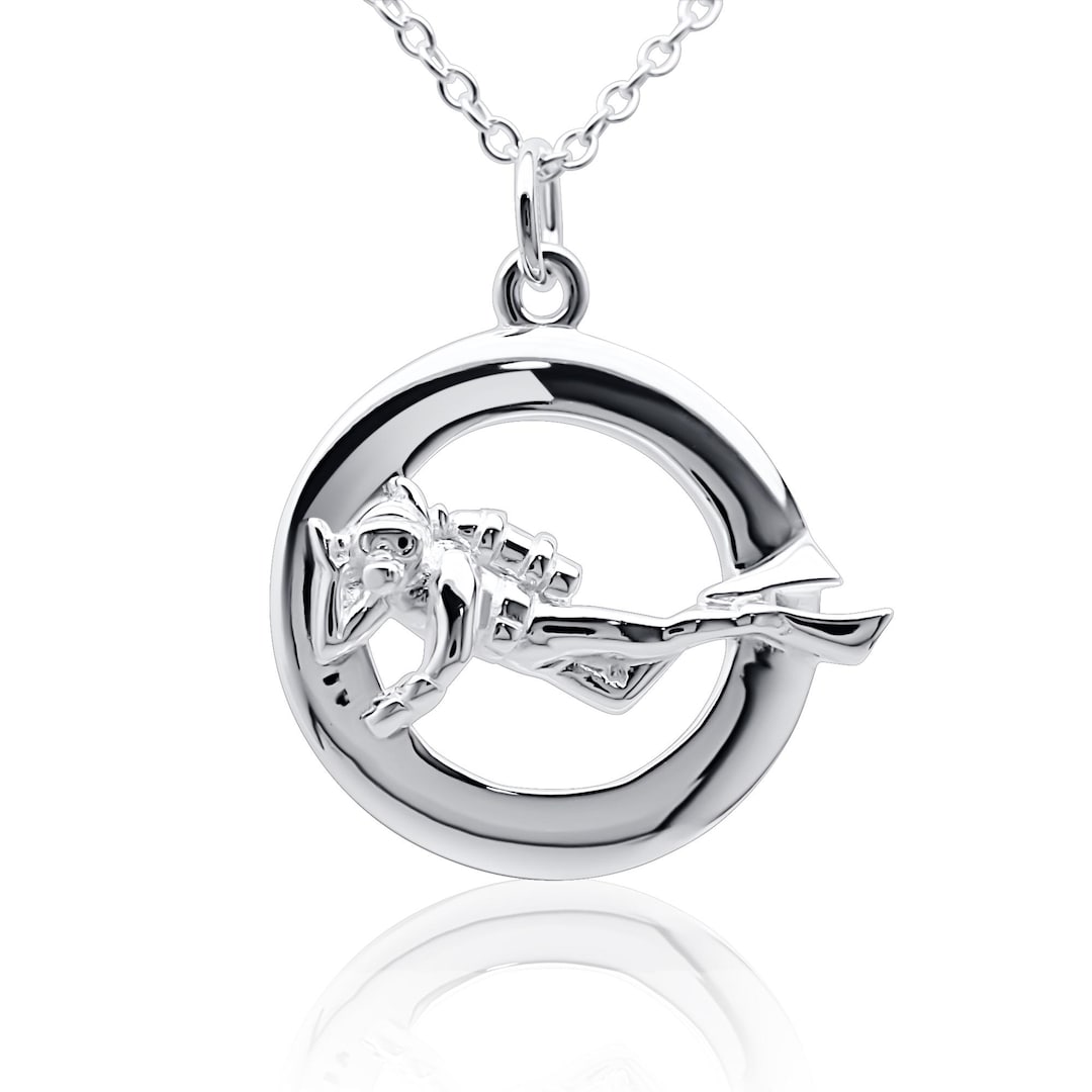 Scuba Diver Necklace, Made From Highly Polished, Tarnish Resistant ...