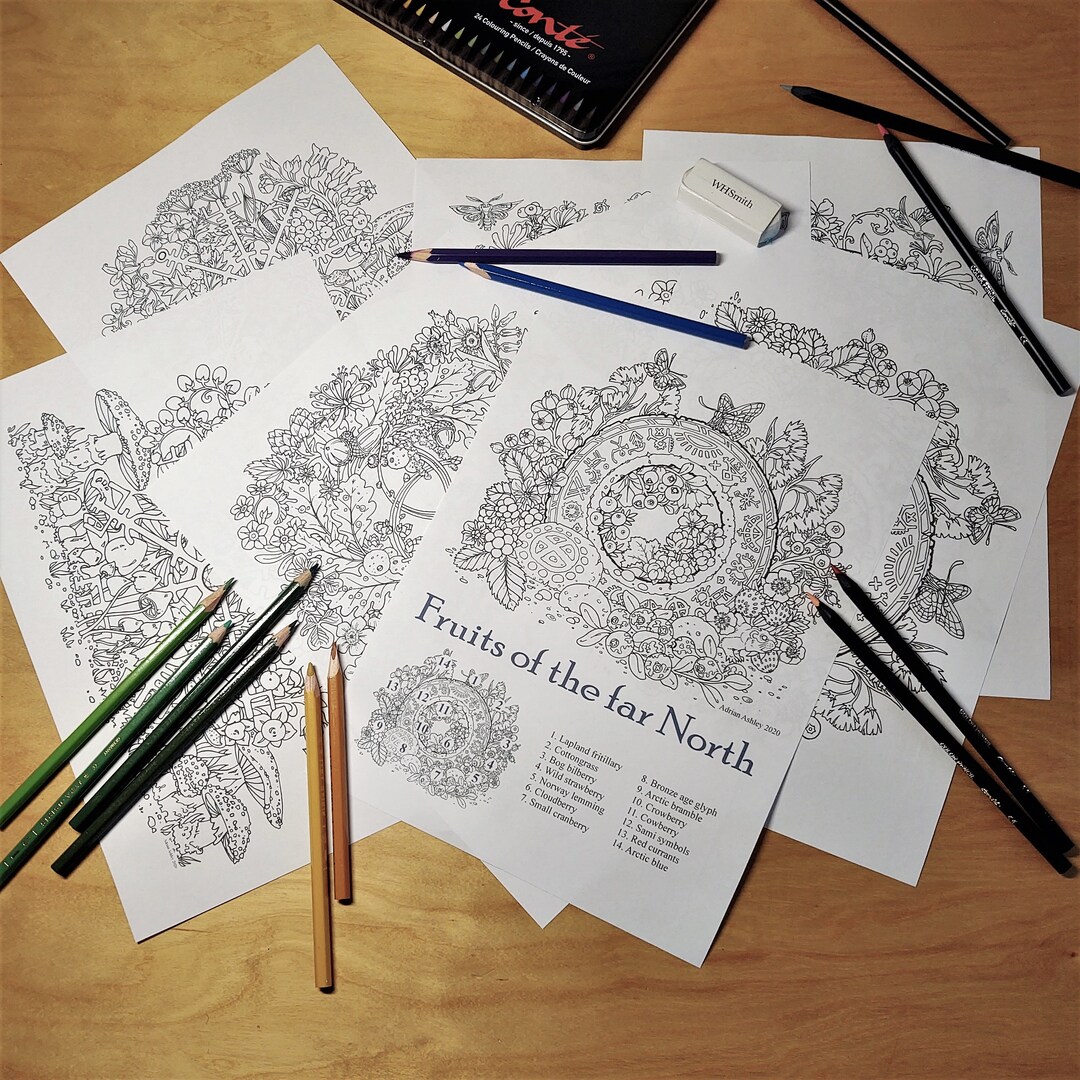 PDF Colouring Pages, Print at Home, 4 Educational Colouring PDF Files ...