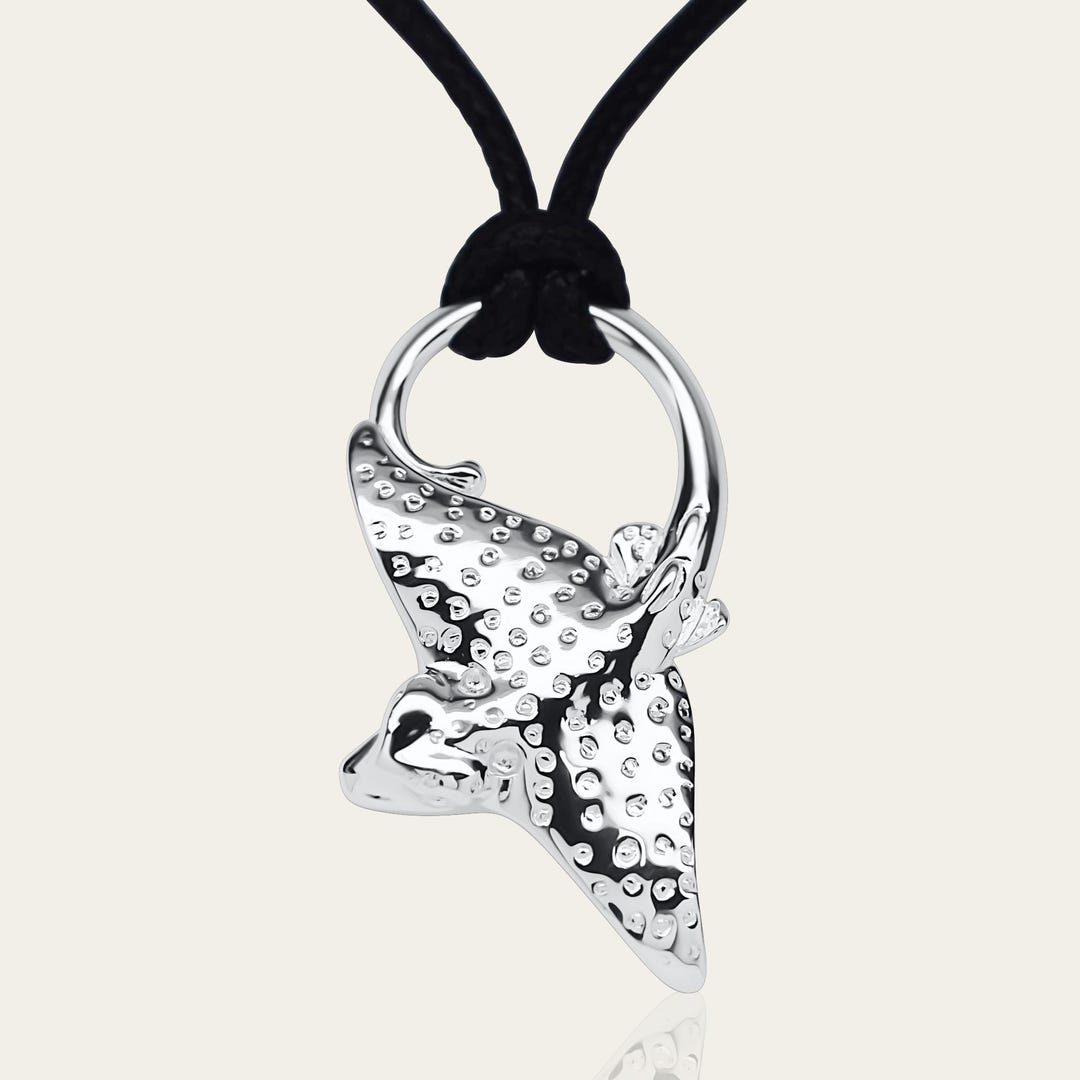 Eagle Ray Necklace, Made From Highly Polished, Tarnish Resistant Silver ...