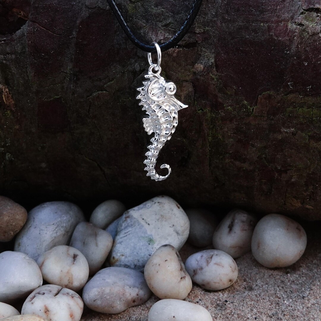 Silver Seahorse Necklace. Highly Polished, Tarnish Resistant, Sterling ...