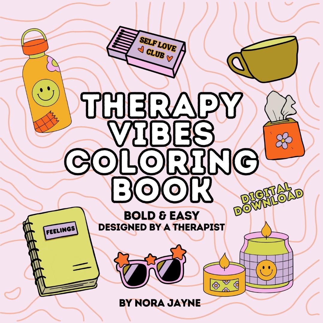 Mental Health Therapy Coloring Book Digital Download Adult Printable ...