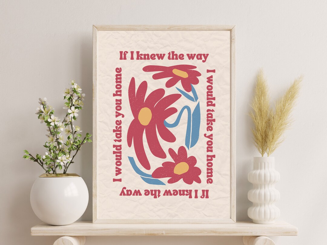 Ripple Poster Cream Hot Pink - Etsy
