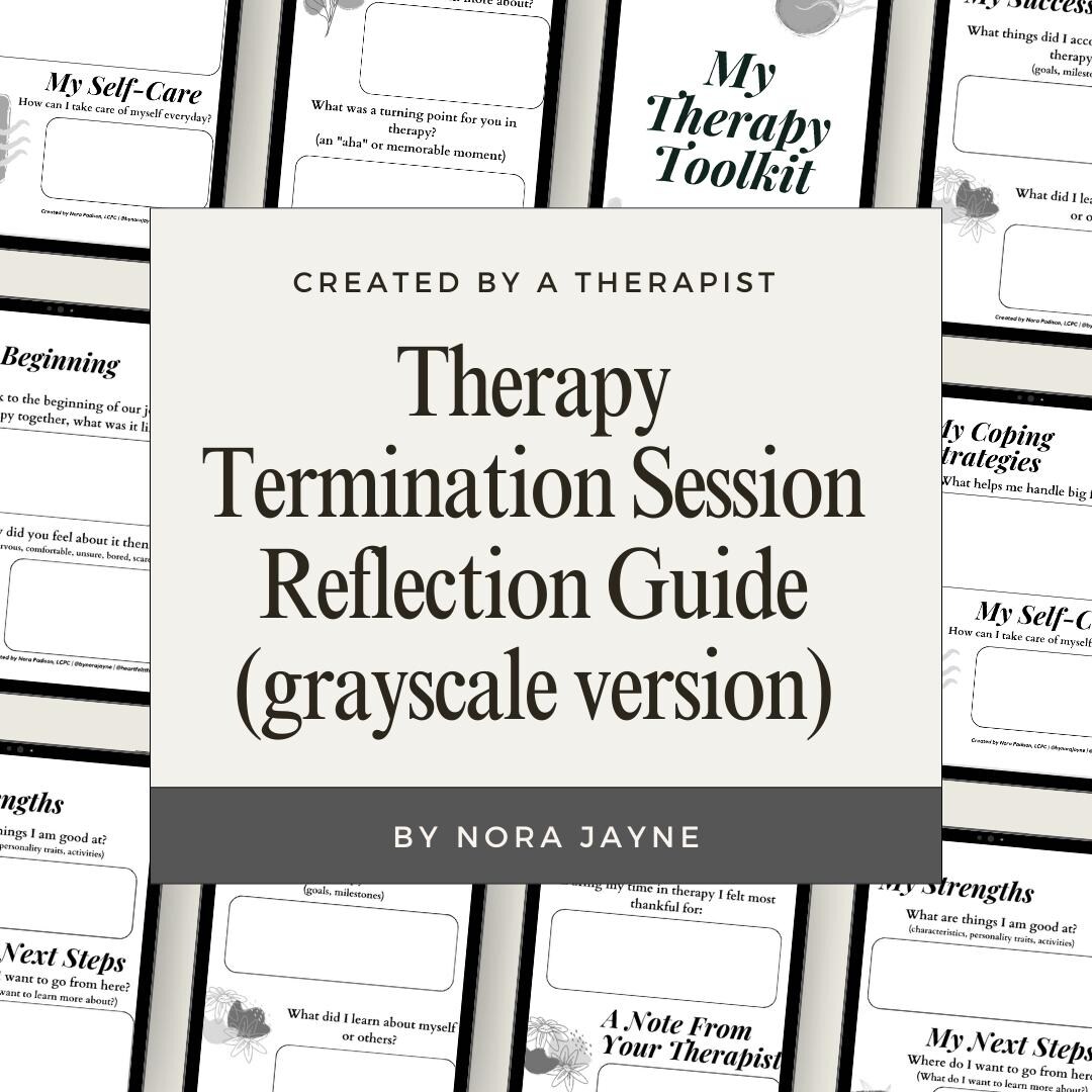 Digital Termination Therapy Guide Printable Counseling Tool Reflection ...
