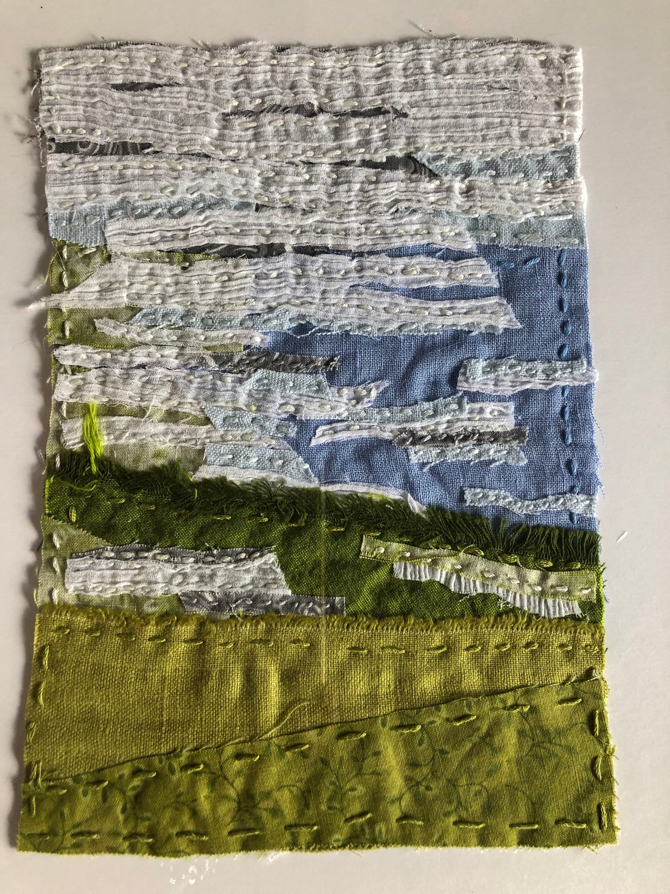 The Slow-stitch Abstract - After the Rain - Etsy