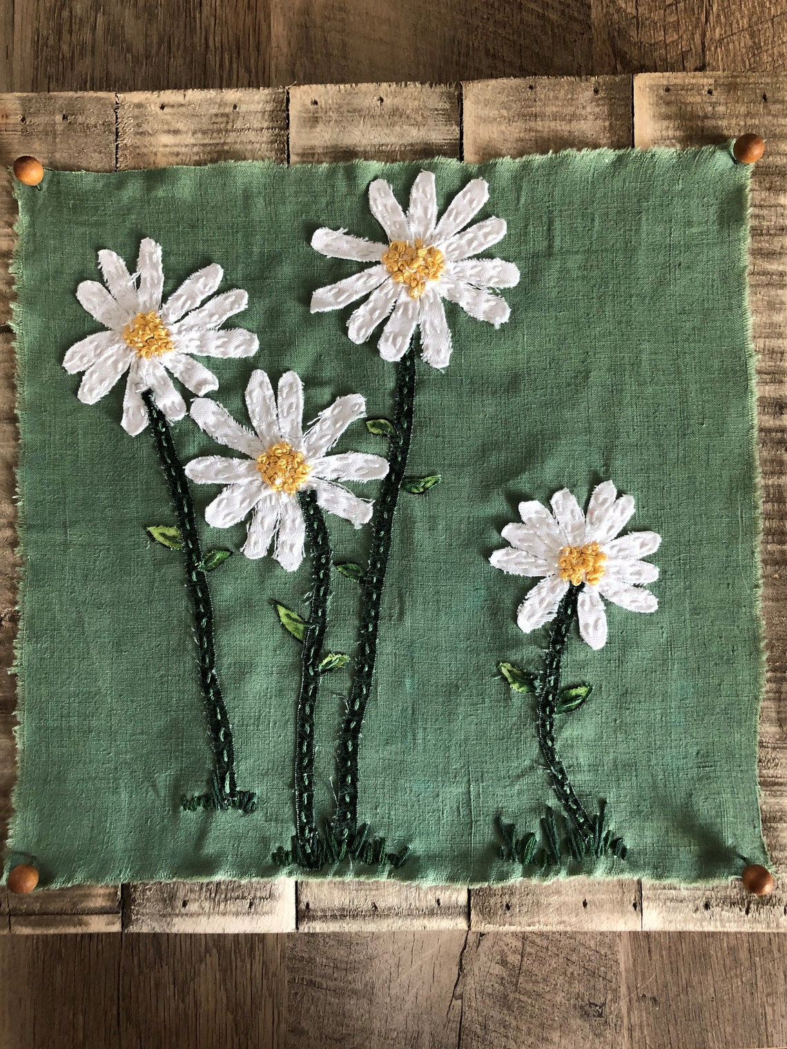 The Slow-stitch Daisies - Etsy