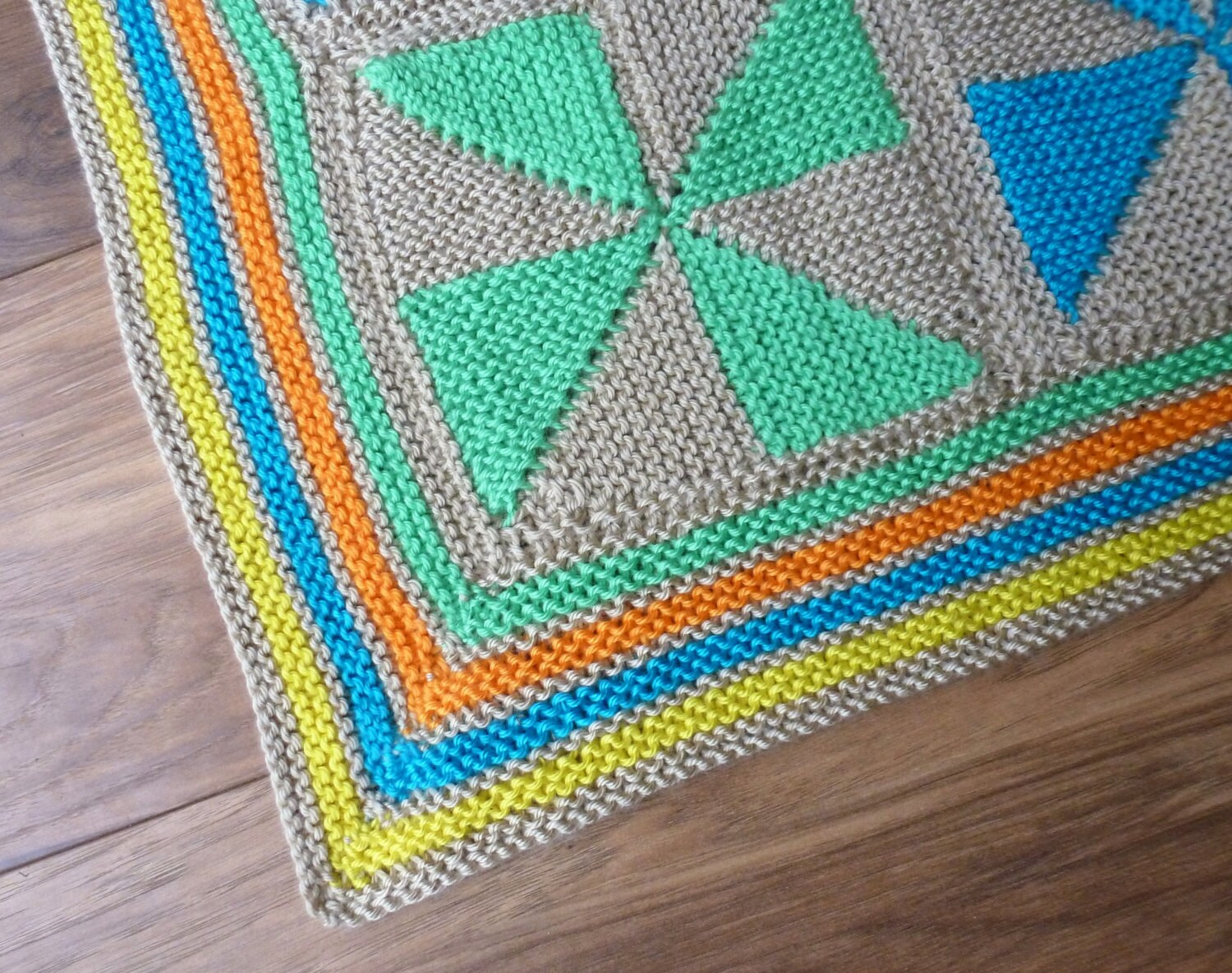 Pinwheel Patchwork Baby Blanket Knitting Pattern - Etsy