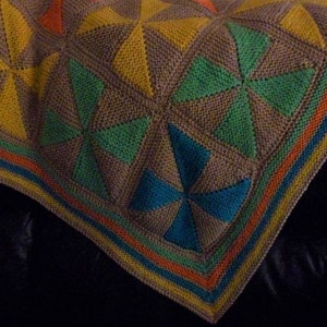 Pinwheel Patchwork Baby Blanket Knitting Pattern - Etsy