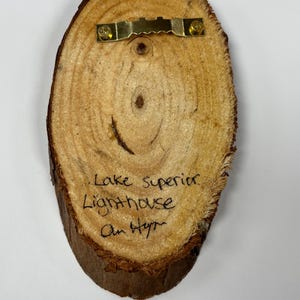 Lake Superior Lighthouse, Ink on Wood Slice - Etsy