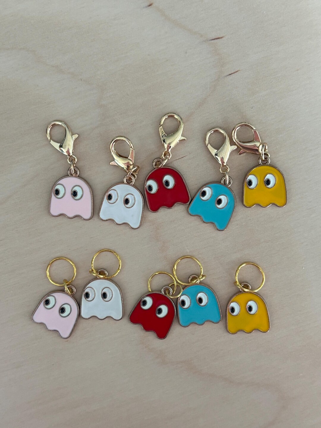 Retro Ghost Video Game Stitch Markers Knitting Crochet Notions Fun ...