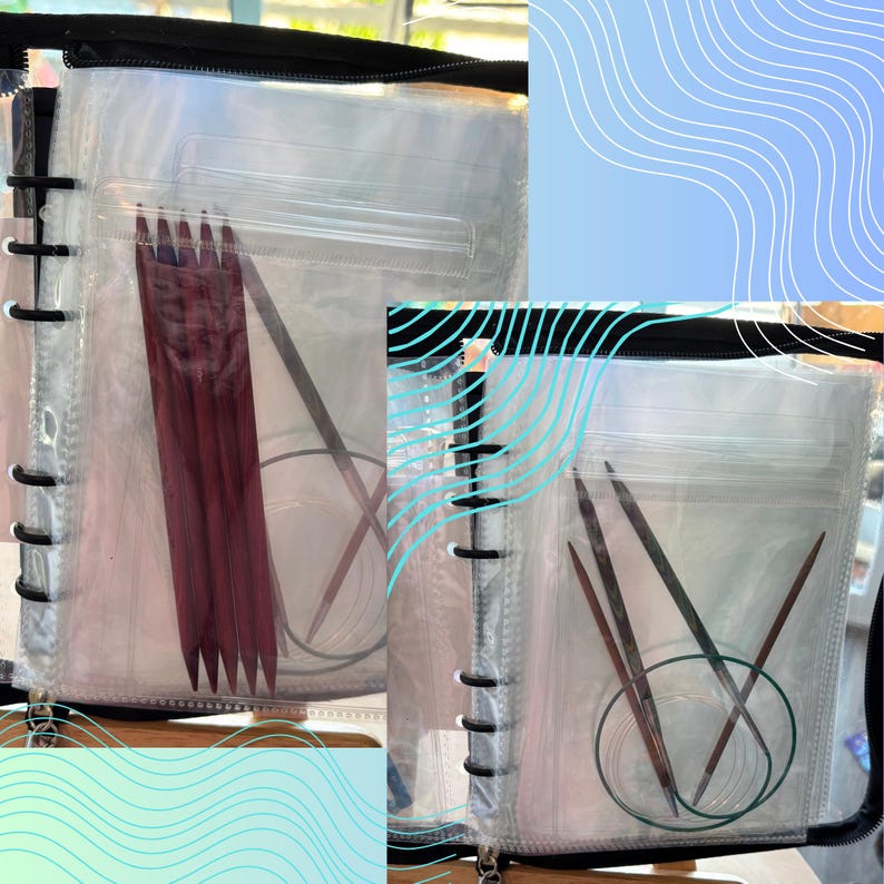 The Hook & Needle Binder Deluxe Organizer - Knitting Crochet Tools ...
