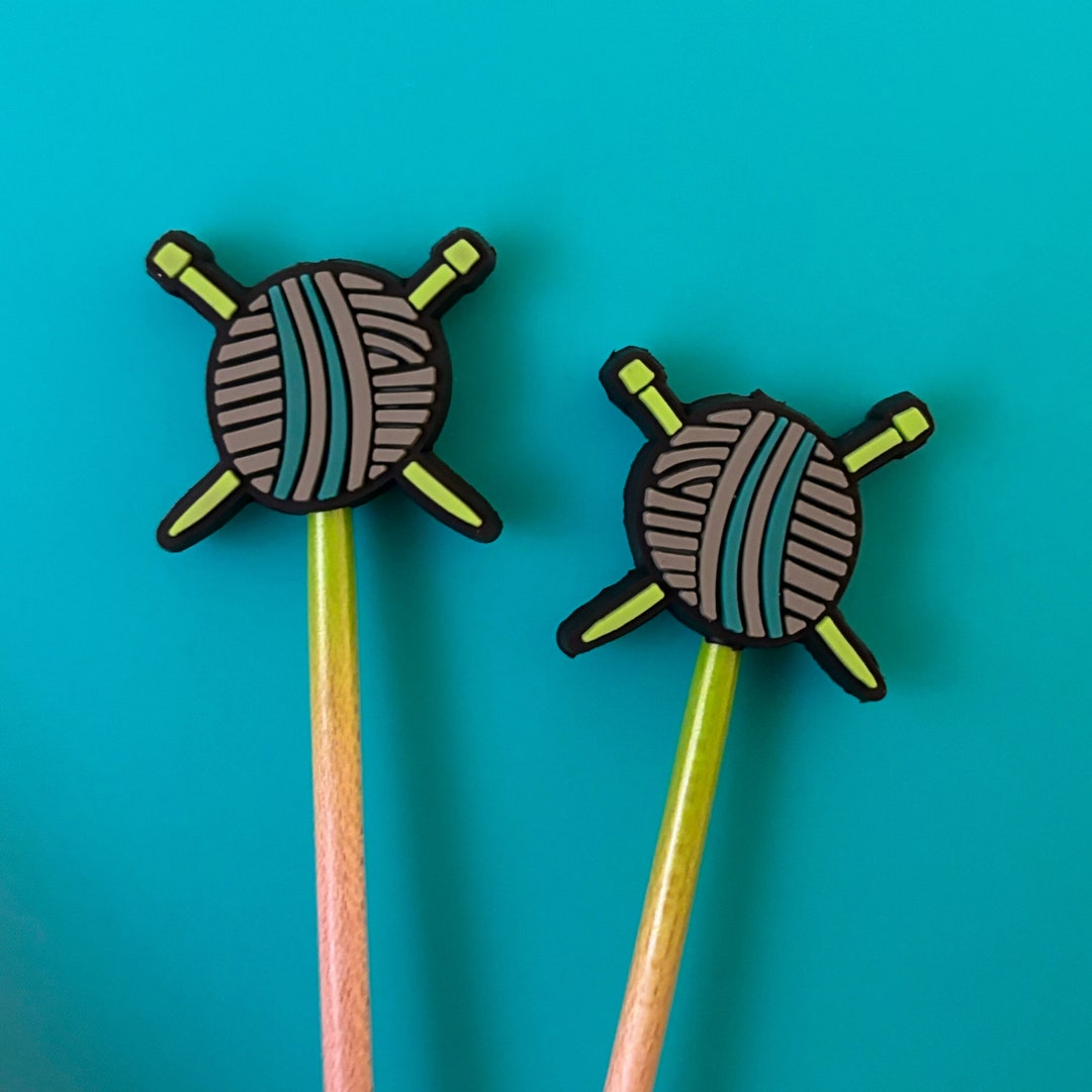 EXCLUSIVE Knitting Needle Point Protectors, Needle Stoppers, Knitting ...