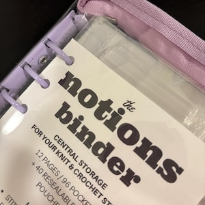 The Notions Binder - Deluxe Organizer - Knitting and Crochet Tools ...