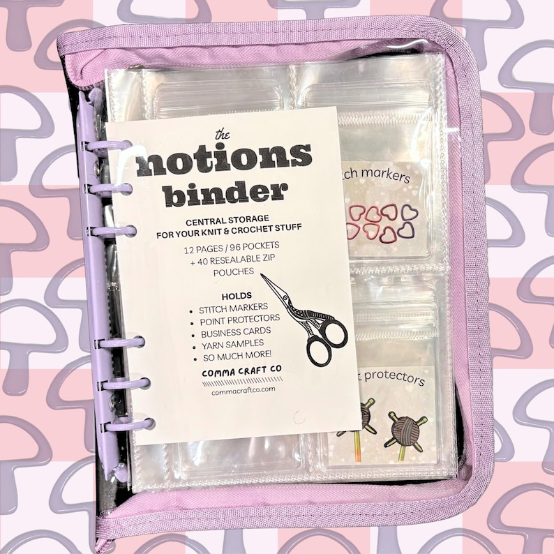 The Notions Binder - Deluxe Organizer - Knitting and Crochet Tools ...