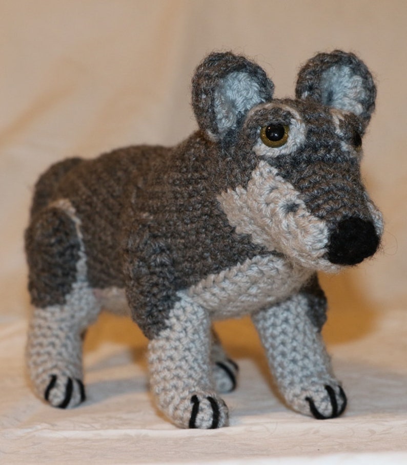 Gray Wolf Handmade Amigurumi Crochet Wolf - Etsy